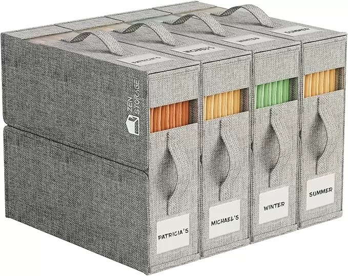 Chuxinmi - Органайзер для хранения постельного белья, одеял, одежды, пылезащитный контейнер для одеял и пледов, коробка