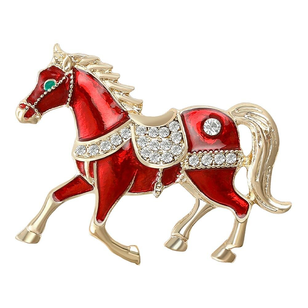 Бруш капля с красным пони