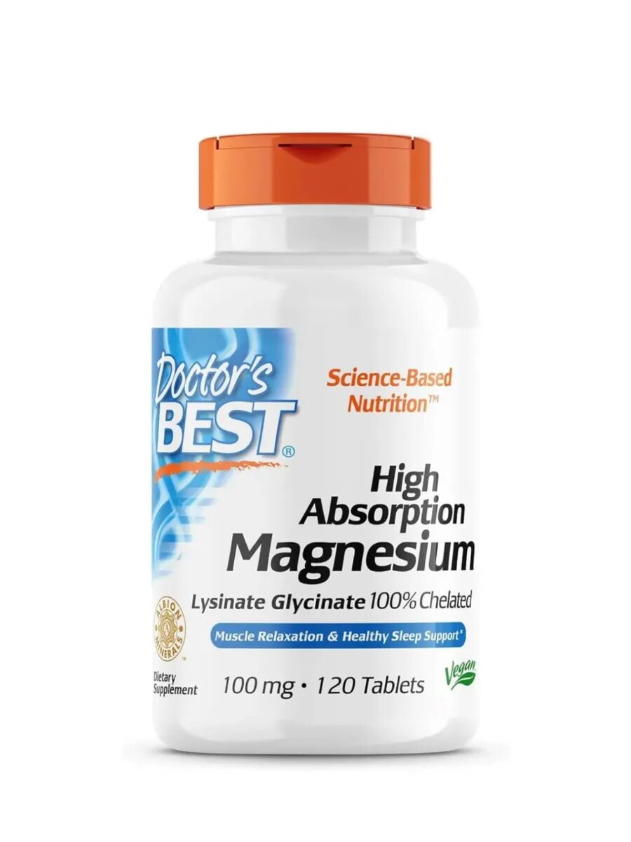 Doctor's Best Высокоабсорбируемый глицинат магния Лизинат