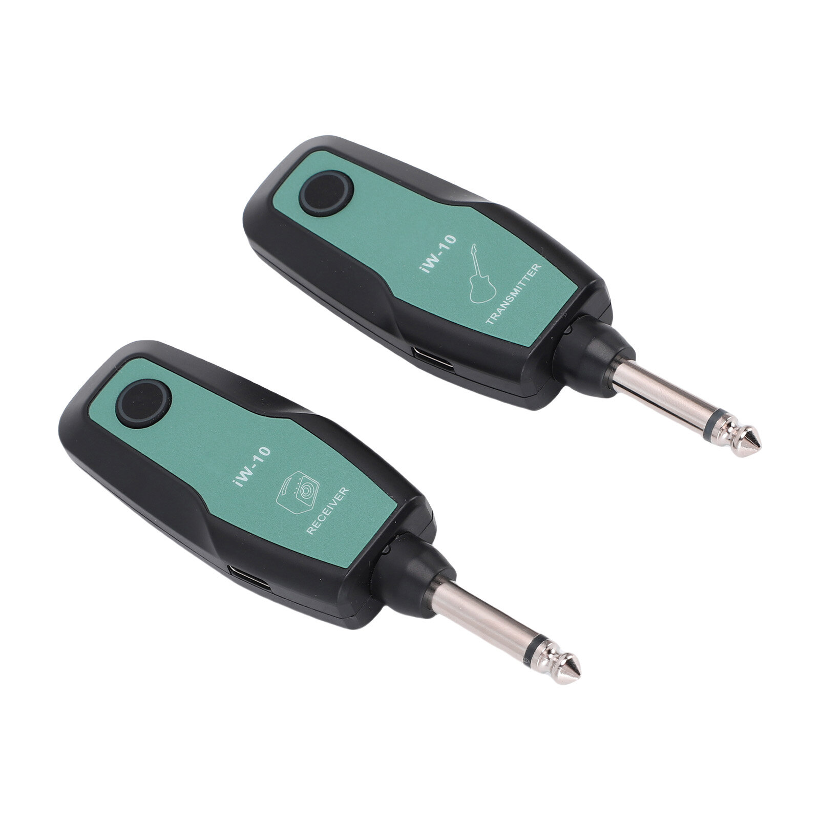 DK 2.4G Беспроводная Гитарная Система Перезаряжаемый Передавач Приемник Набор Для Электрогитары Басса Электронных Духовых Инструментов Зеленый 24 бит 48KHz 2400-2483.5MHz 55Hz-20KHz 90db 6.35mm TRS 20-30 м 400mAh