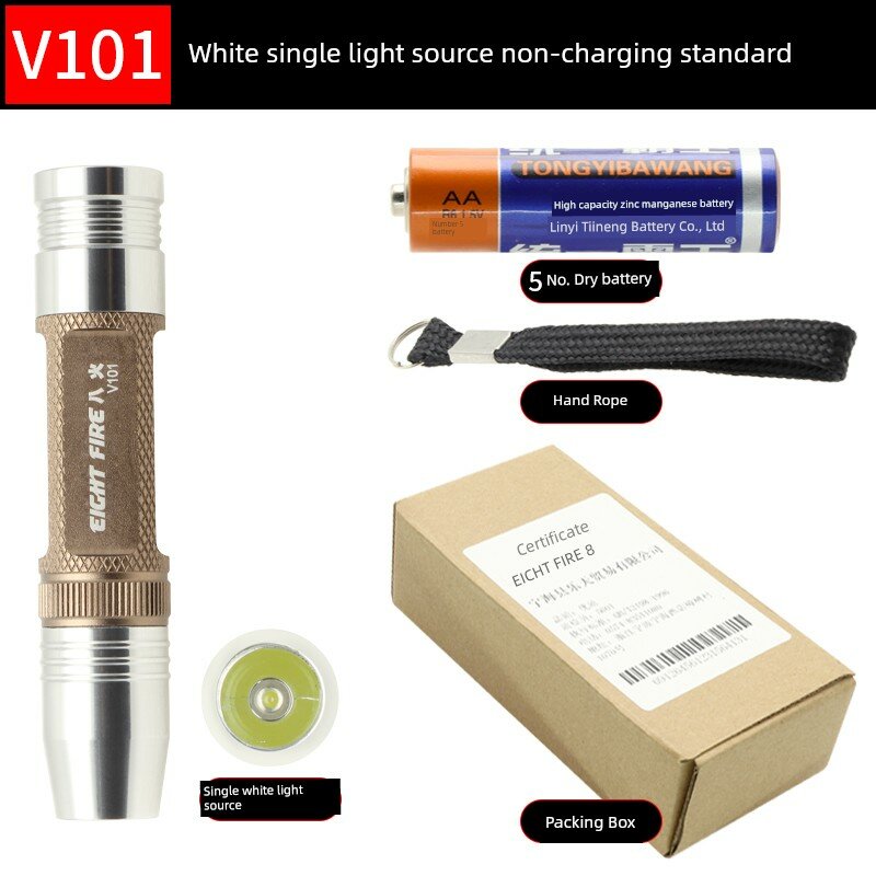 Фонарь для идентификации нефрита с восемью режимами, мощный светодиодный, специальный ультрафиолетовый свет 365 нм, для