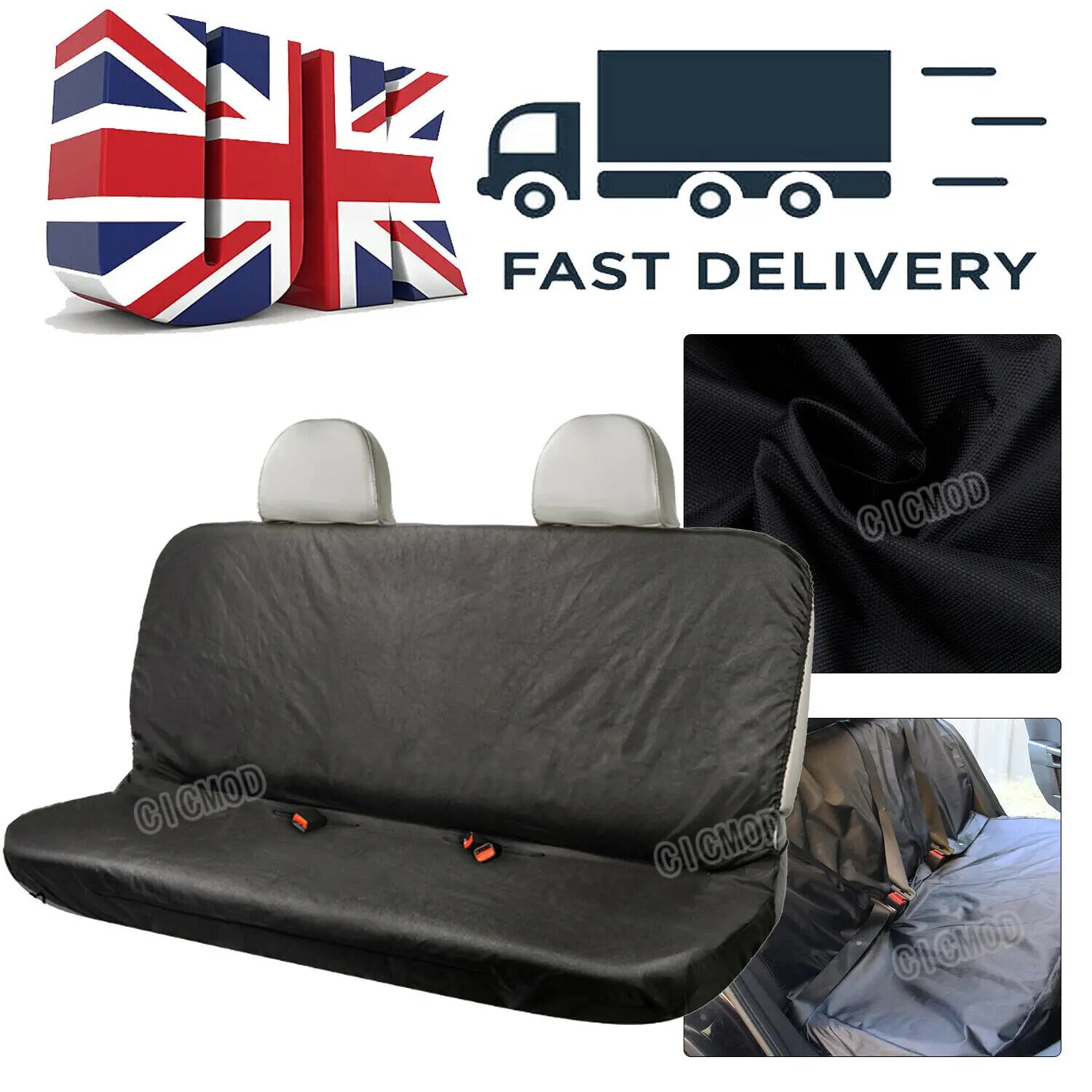 Чехол на заднее сиденье автомобиля, черный, водонепроницаемый, подходит для грузовиков и внедорожников, прочный, легко чистящийся, сверхмощный, водонепроницаемый, чехол на заднее сиденье автомобиля