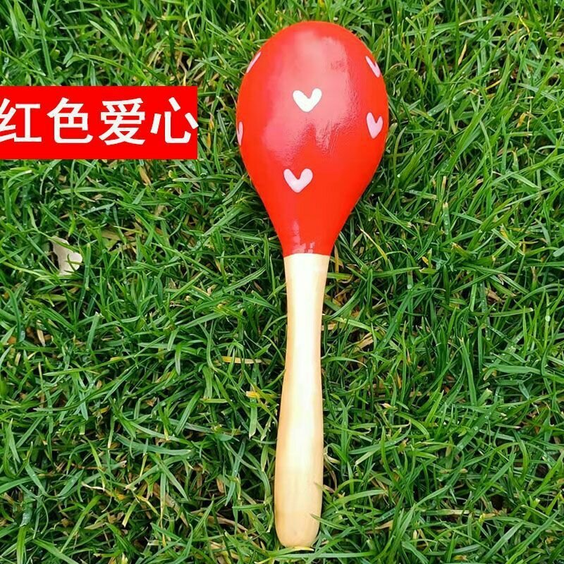 Сенсорный музыкальный шейкер с красным сердцем, 19 см, 1 штука для малышей