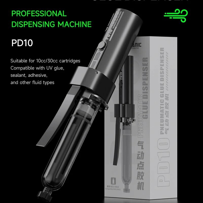 MECHANIC PD10 Пневматический дозатор клея, совместимый с клеем 30CC/10CC, оловянная паста, маслополкатель, дозирующий шприц, дозирующая машина