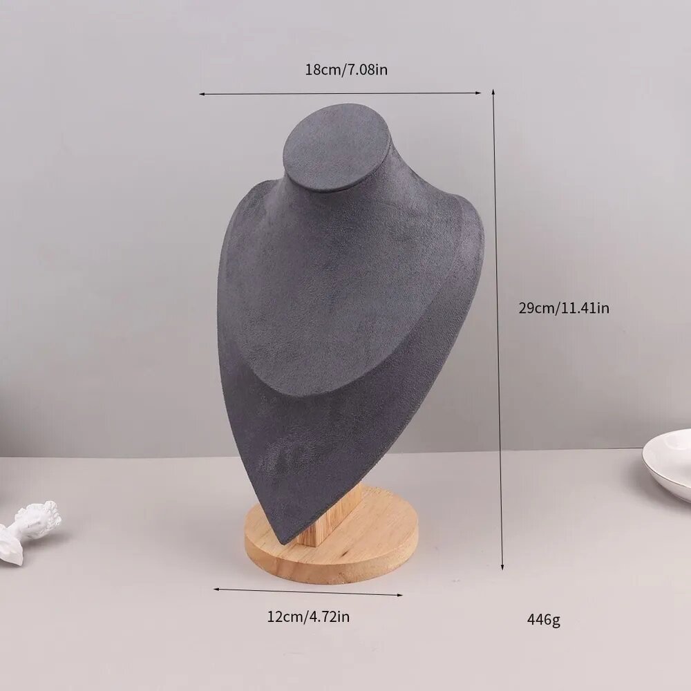 Бюст для украшений Треугольная форма h-29 Серый манекен для демонстрации ювелирных изделий