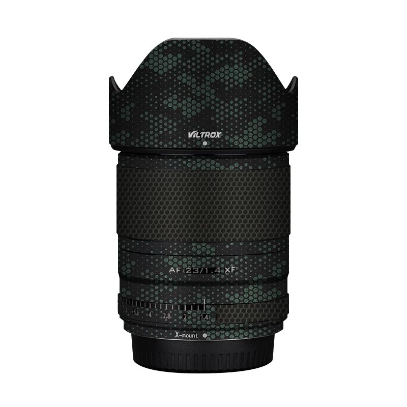 Защитная пленка для объектива Voigtlander AF23F1.4 с креплением Fujifilm и зеленым узором шкалы, клей 3M