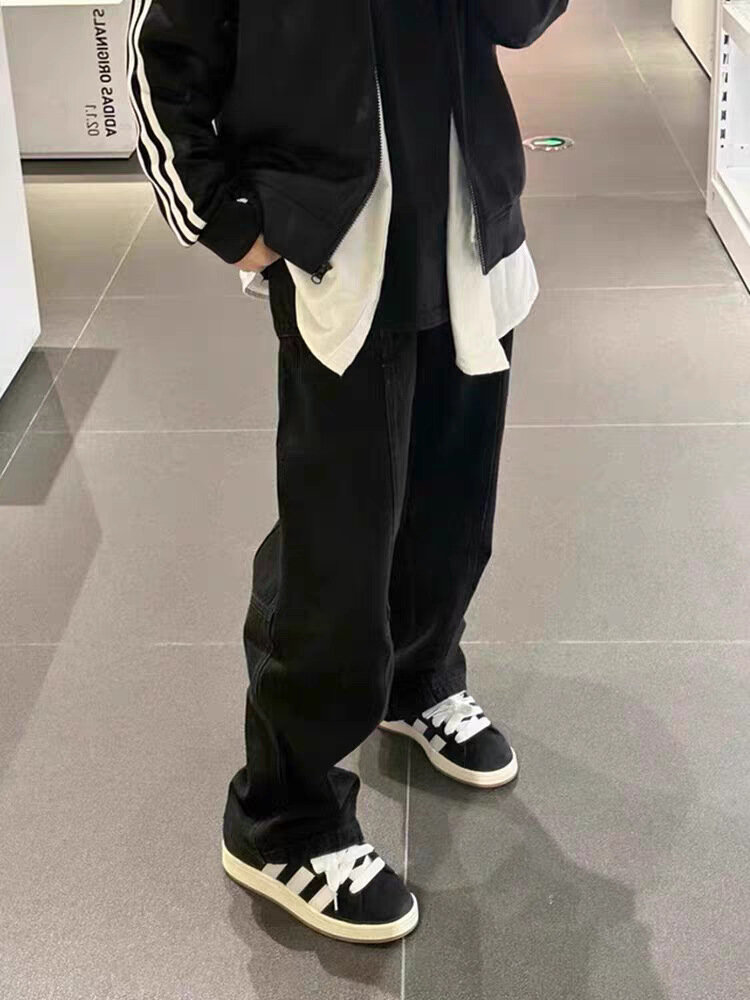 JYL Джинсы Мужские Гонконгские С Надписью Хип-Хоп Стильные Деним, Размер_M