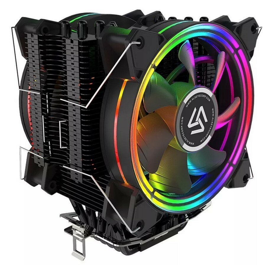 Кулер Alseye H120D Universal, TDP 200W, Heat Pipe: O6mm 6pcs, 800-2000RPM, 11.6-35.3dB(A), RGB, RTL