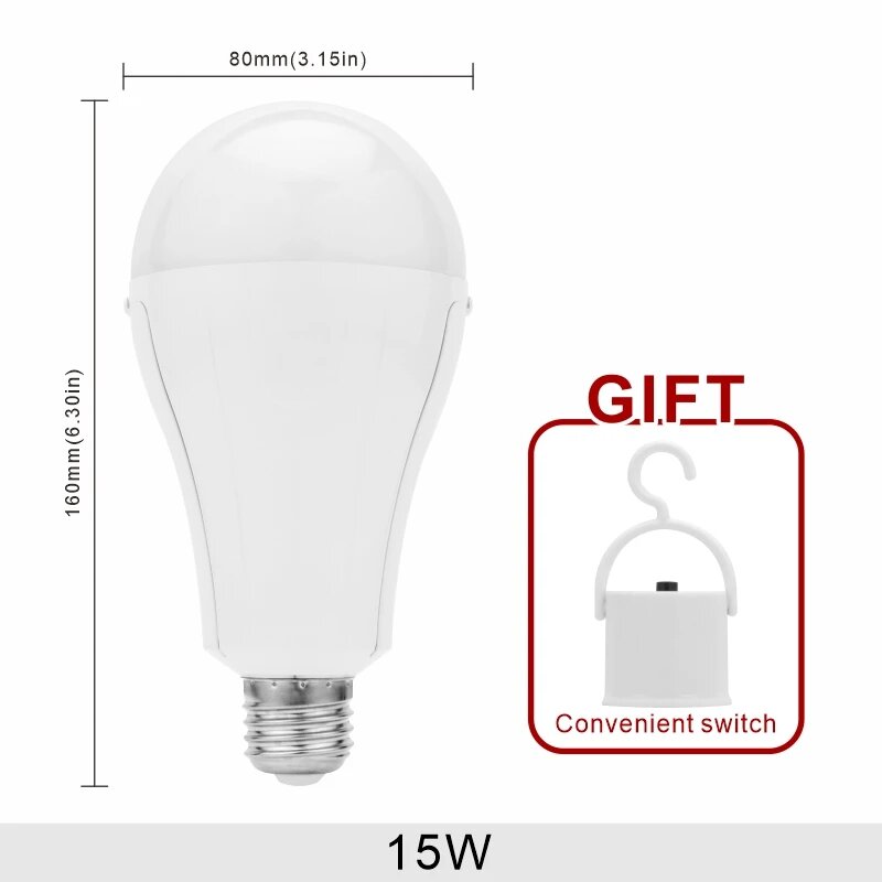 LAN MU портативная светодиодная лампа E27 15 Вт