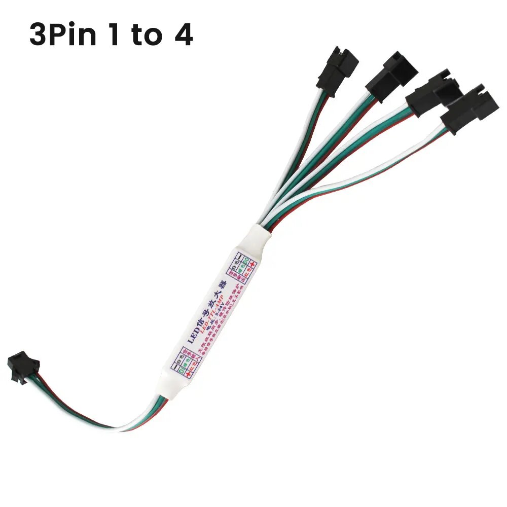 RGB контроллер 3Pin 1 To 4 для WS2812B/SK6812