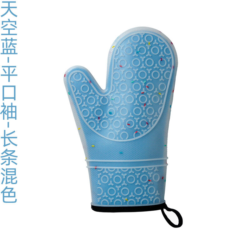 [Девять лайков] Круглые утолщенные двухпальцевые силиконовые микроволновые печи с термоизоляцией Практические перчатки
