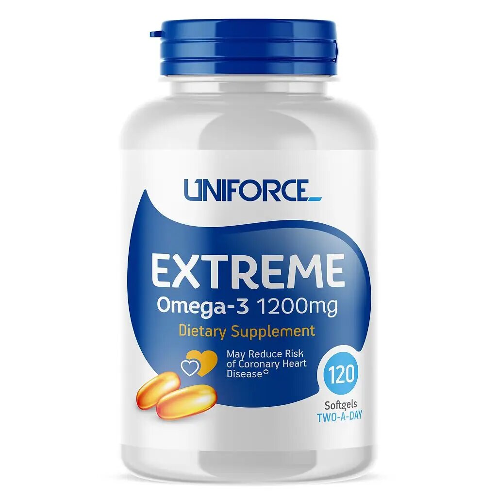 Uniforce Экстрим Омега-3 1200 мг/Extreme Omega-3 1200 mg капсулы массой 1850 мг 120 шт