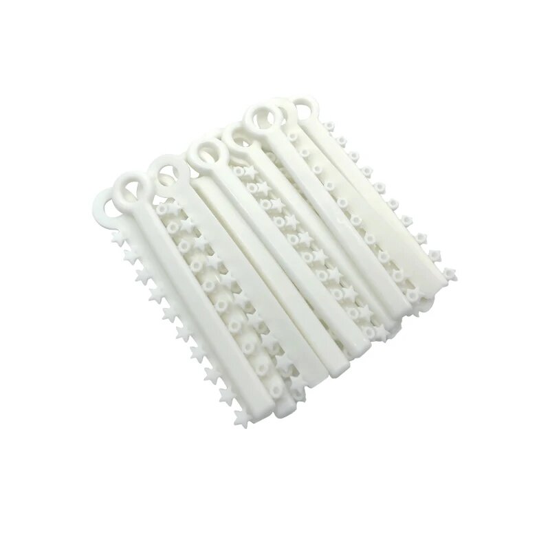 Ортодонтические лигатуры Agorth мультяшные резинки для брекетов 200 шт. White Five Stars