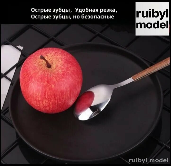 Ножи и вилки из нержавеющей стали, столовые приборы, ножи и вилки для мяса, ложки для десерта и вилки для фруктов — фото 1