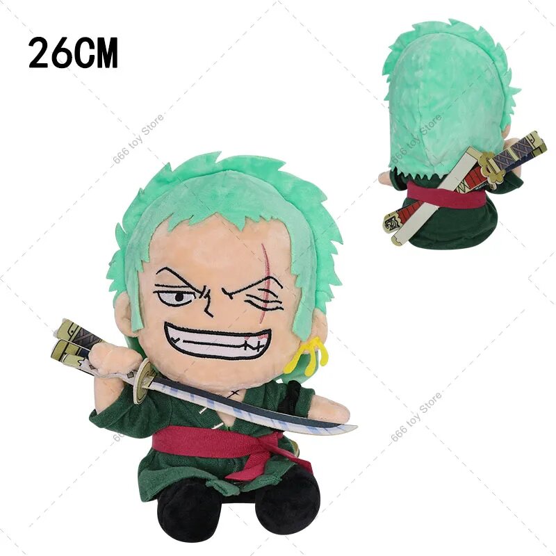 Плюшевая игрушка One Piece Зоро, 26см, изумрудный, Color: B