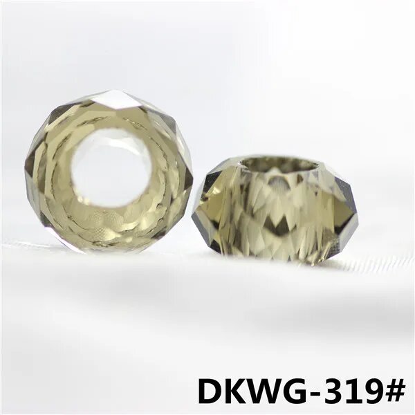 Стеклянные бусины серые DKWG-319# 8*14 мм