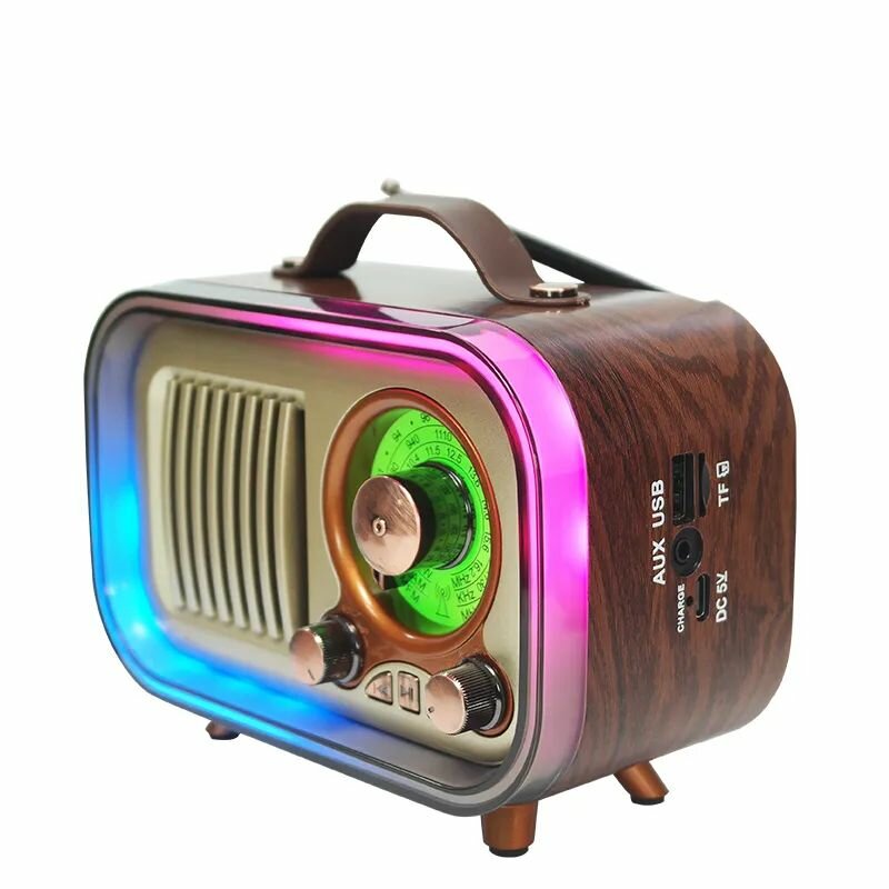 Портативный Ретро Радиоприемник Meier MD-1316BT, FM, MW, SW, Bluetooth, MP3, от Сети и Аккумулятора