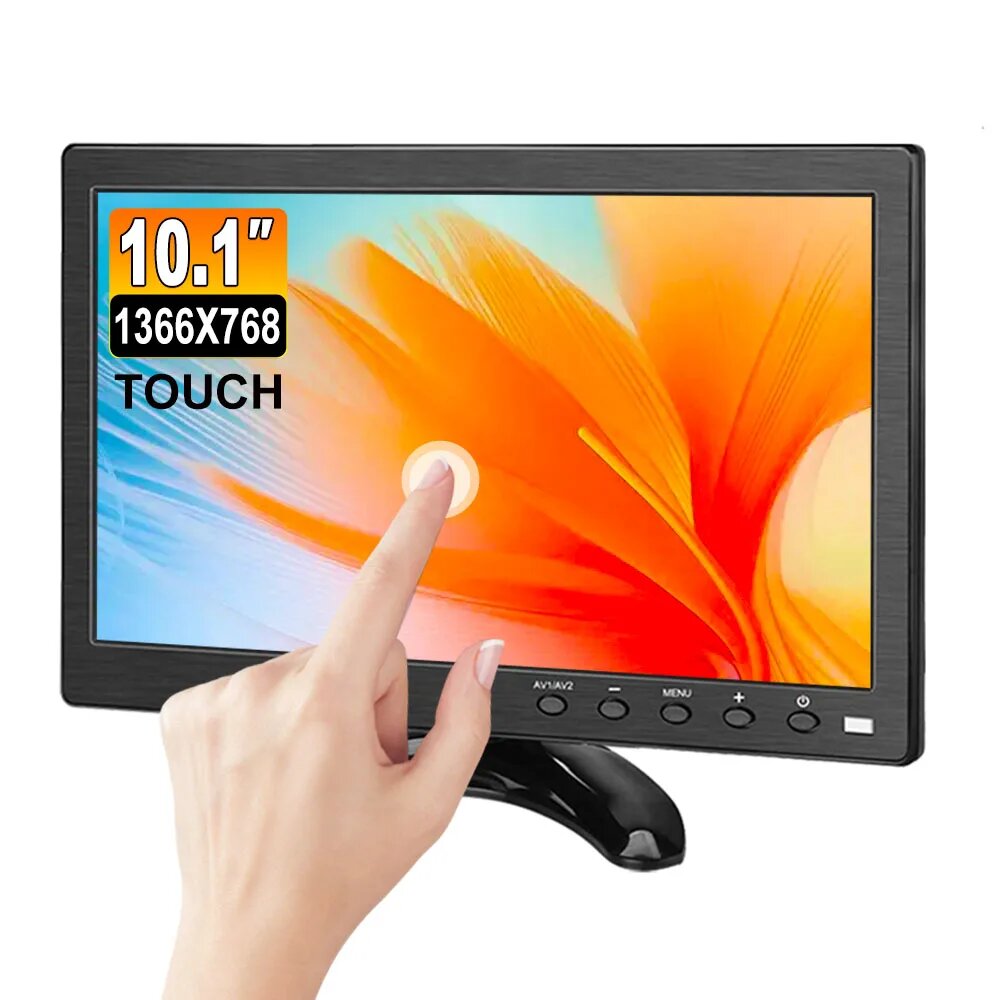 Pisichen 10.1-дюймовый сенсорный ЖК-монитор 1366х768