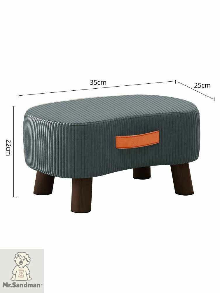 Пуфик на ножках Oqqi, низкий мягкий пуф в детскую, банкетка для прихожей, подставка под ноги, 22x25x35 см