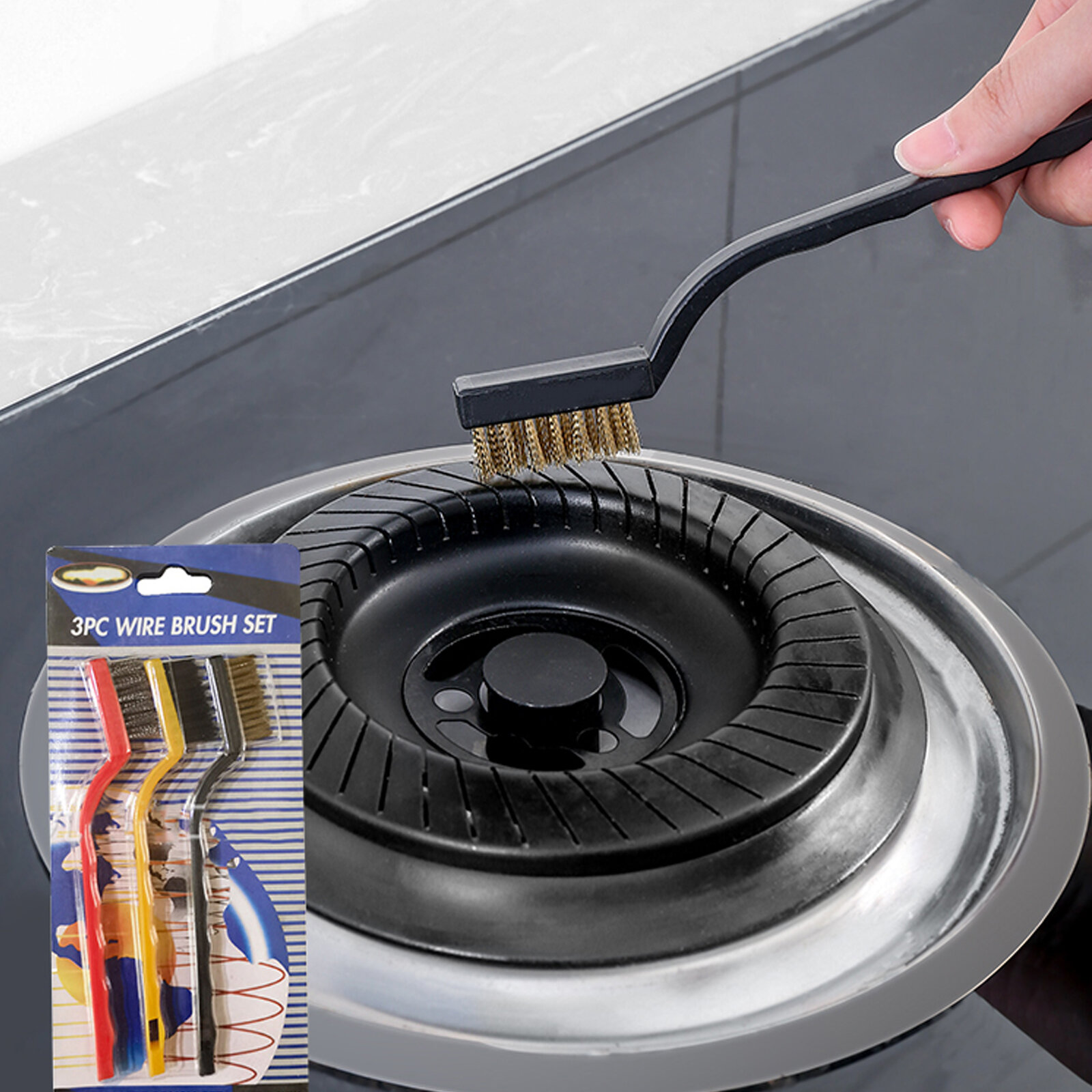 3 шт./набор Мини-щетка из нержавеющей стали для удаления ржавчины, латунная щетка для чистки и полировки, детальная металлическая щетка с проволочной щетиной, набор инструментов для домашней чистки