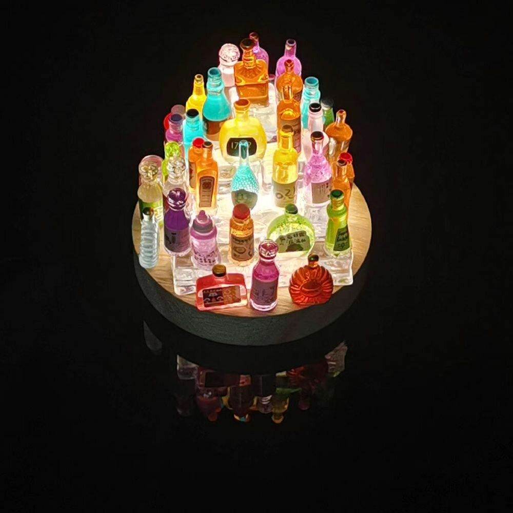 Ручная работа DIY мини светящаяся маленькая бутылка вина замок ночник украшение декоративная лампа подарок для друзей