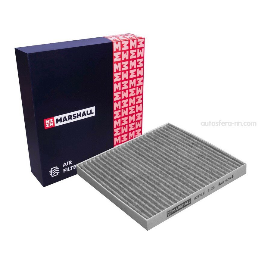 MARSHALL MC9006K фильтр салонный угольный TOYOTA RAV4 I-III 94- LIFAN SOLANO I, II 08-, X60 I 11-, X70 I 17- (MC9006K)