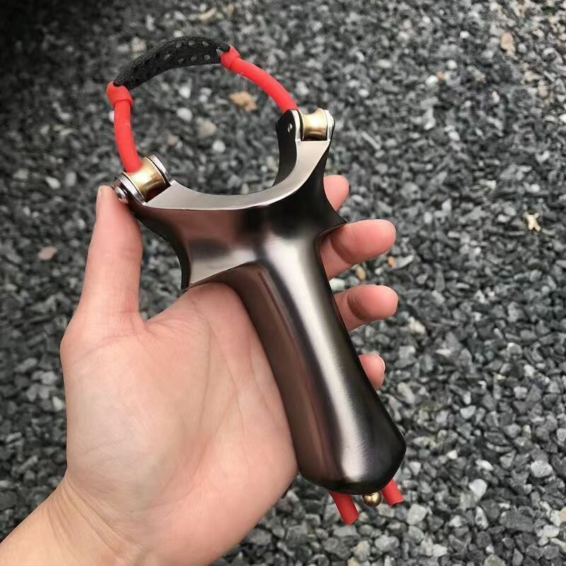 Новая модель рогатки с блоком, нунчаки, артефакт для стрельбы по рыбе, рыболовная рогатка, алюминиевый сплав, мощный рыболовный дротик, специальная верхняя рогатка