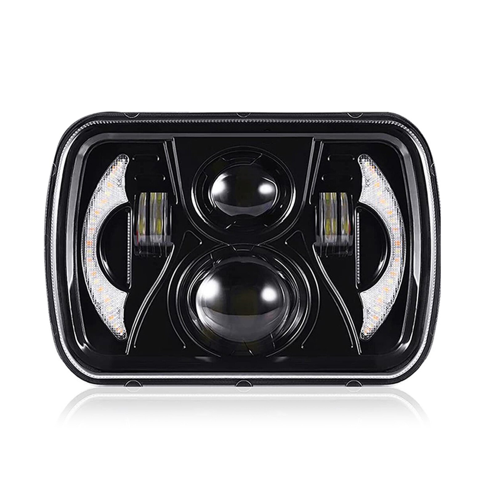 7-дюймовая Светодиодная Фара Автомобиля 7x6 5x7 с Дальним/Ближним Светом DRL Поворотник IP67 Водонепроницаемая Прямоугольная Замена для Jeep Ford Chevrolet GMC, 1 упаковка