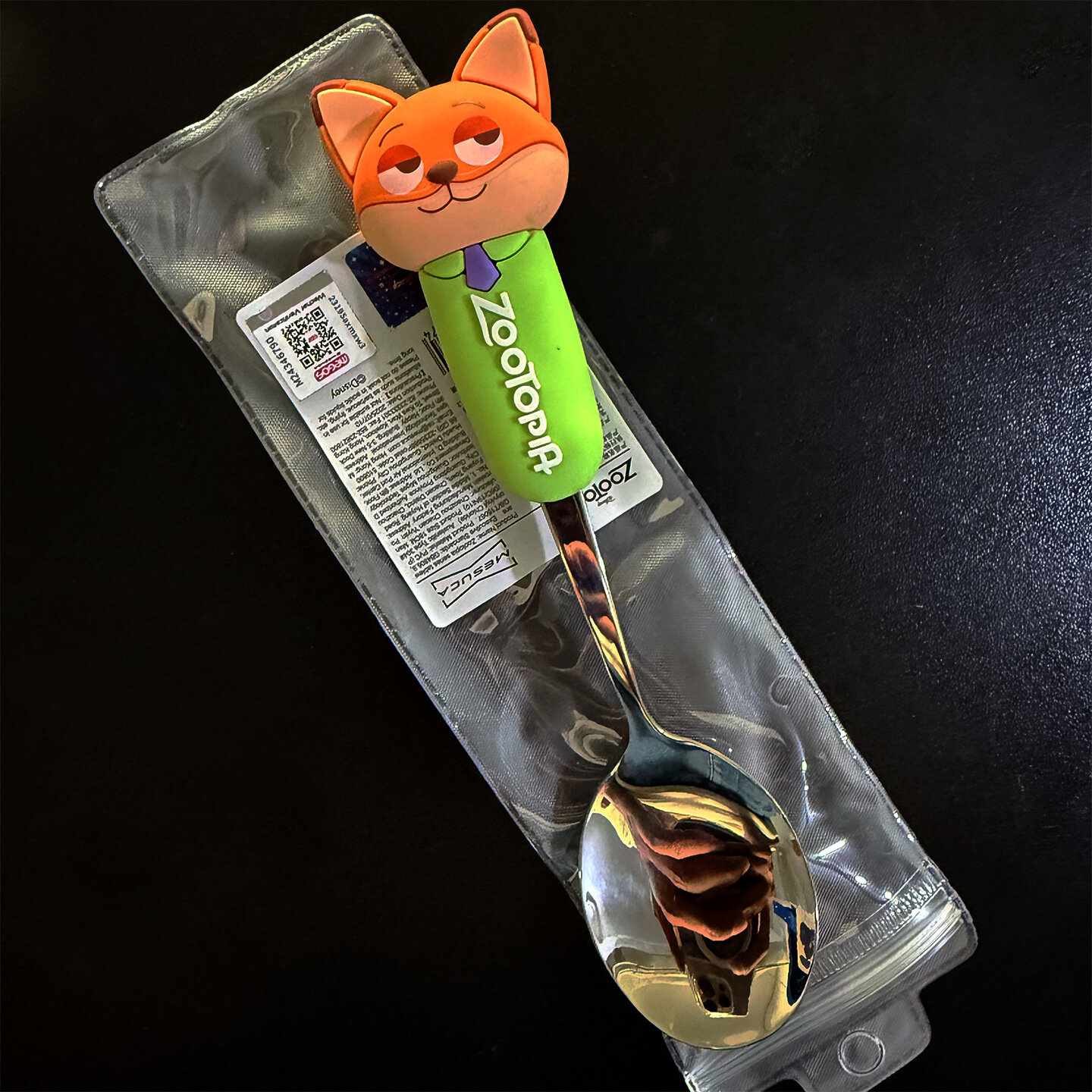 Силиконовая голова ложки и вилки Disney Winnie, нержавеющая сталь, детская ложка и вилка, фруктовая вилка, новая продукция, оптовая продажа ложек