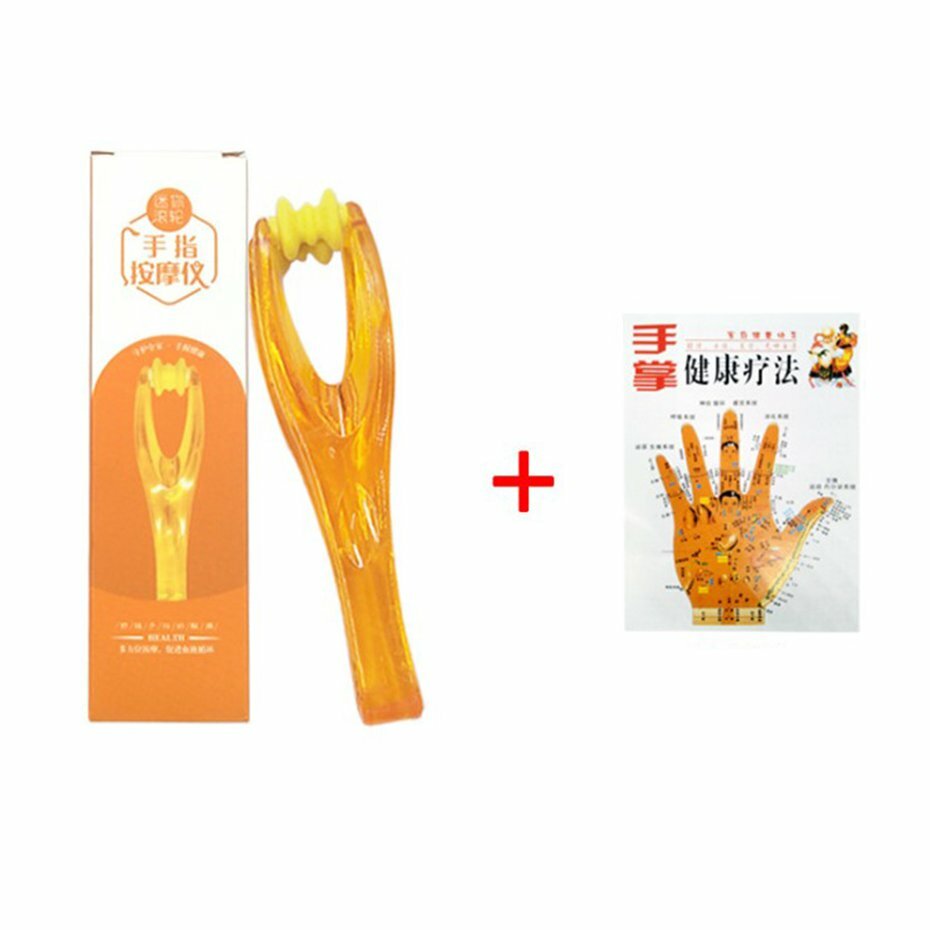 Массажер для суставов пальцев рук, инструмент для улучшения кровообращения, двойной роликовый массажер для пальцев рук_orange