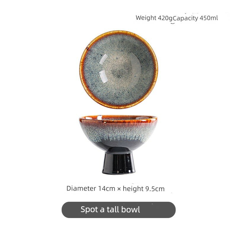 Креативная высокая чаша, керамическая чаша для закусок в японском стиле, чаша для холодных блюд, чашка для йогурта,