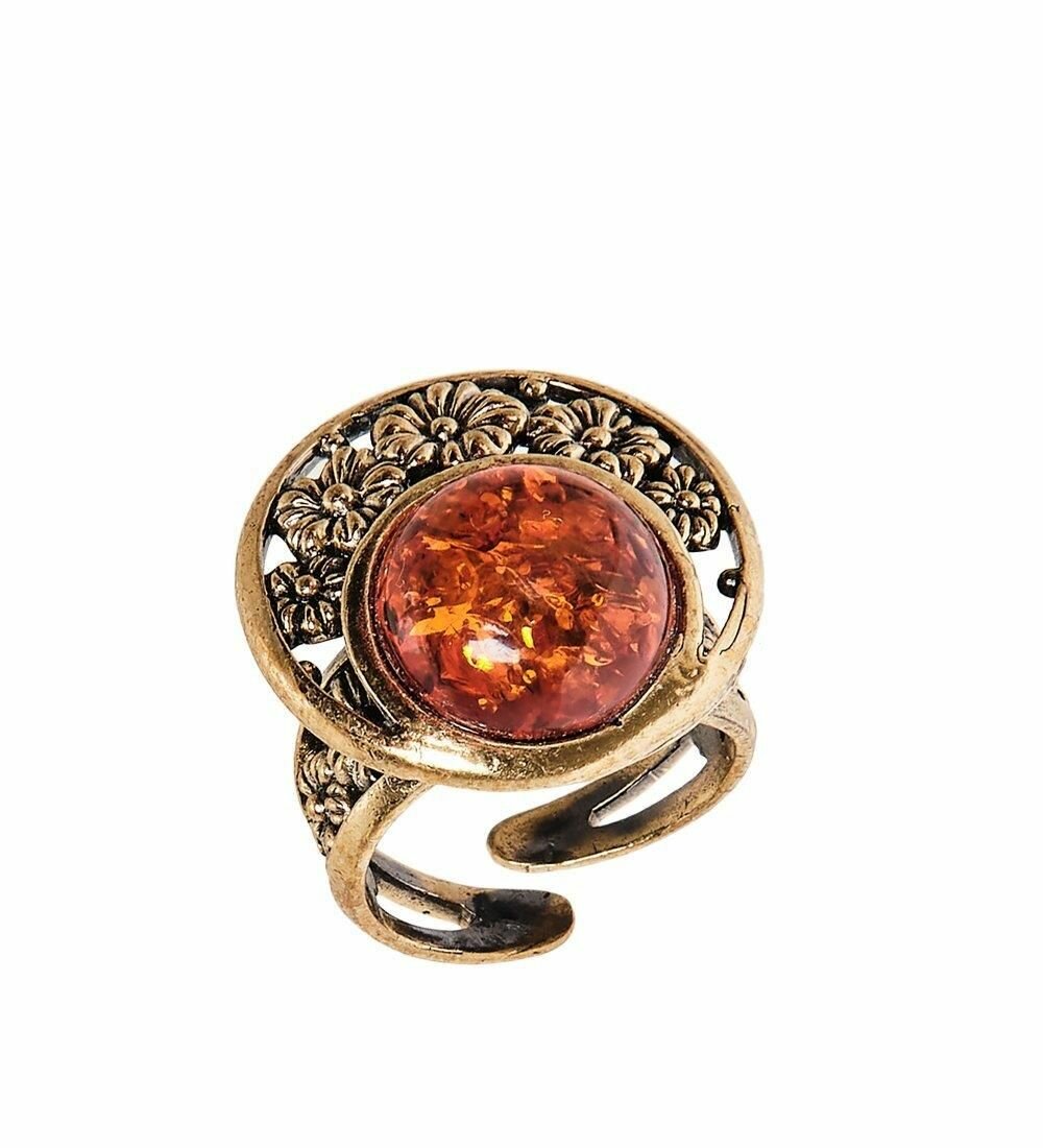 Кольцо, янтарь