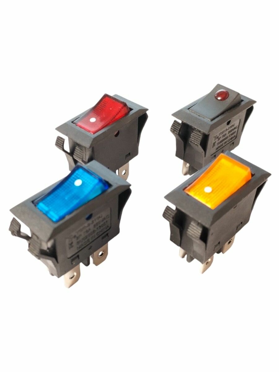 Кнопки черные 16А 4 контакта (набор 4 шт)