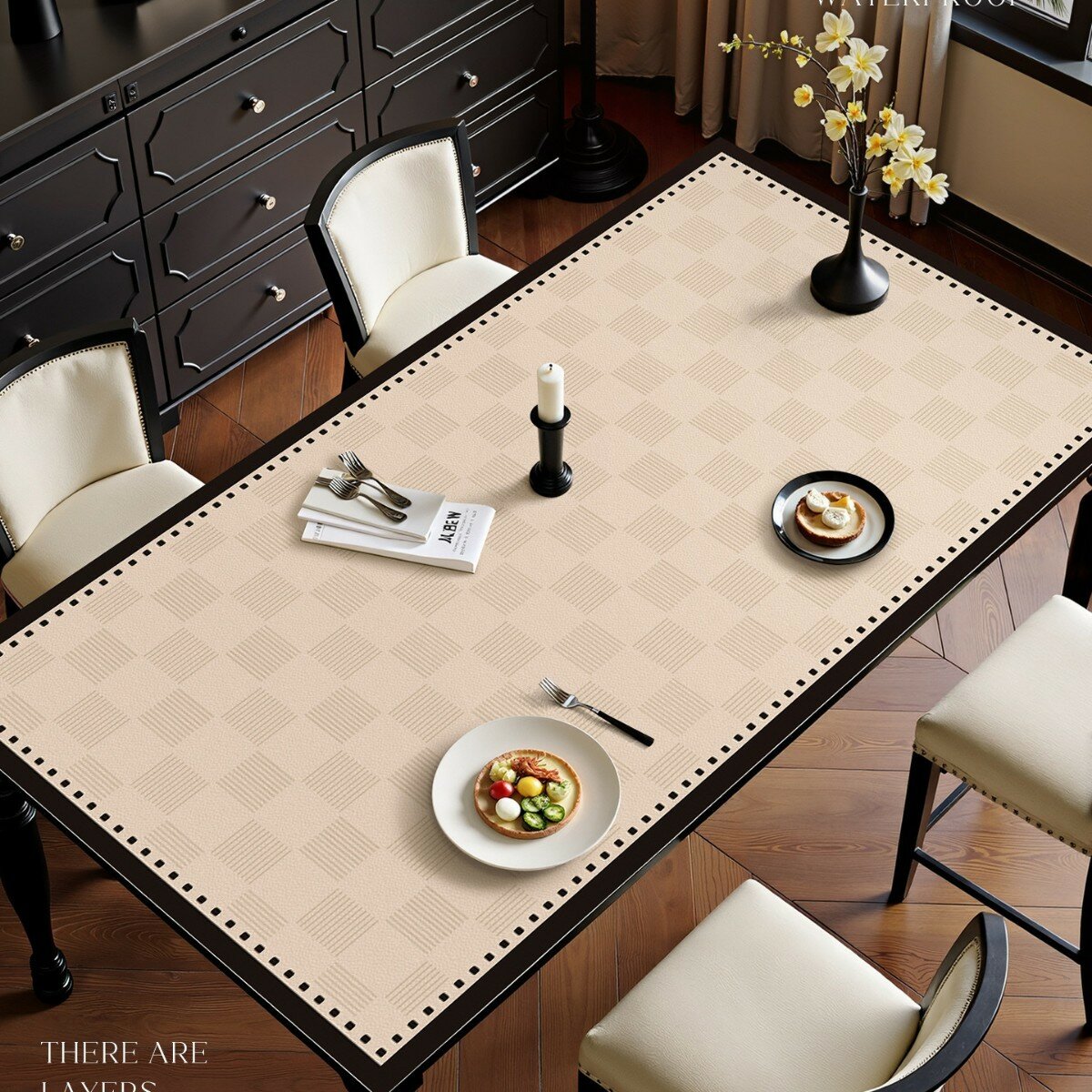 Кожаный коврик для стола в американском винтажном стиле, коврик для обеденного стола, домашний коврик для гостиной, кофейный стол, водонепроницаемый, маслостойкий, термоизоляционный, антиожоговый, моющийся