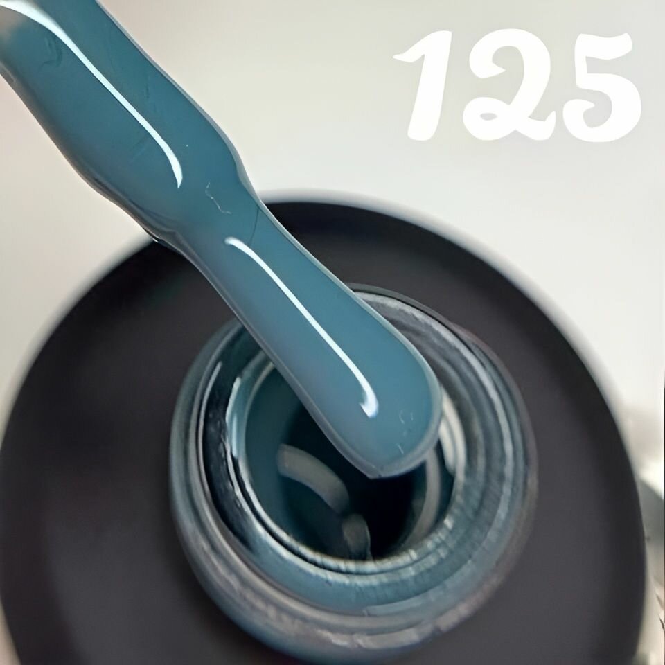 Sova De Luxe Гель-лак приглушённо-голубой, оттенок 125, 15мл.