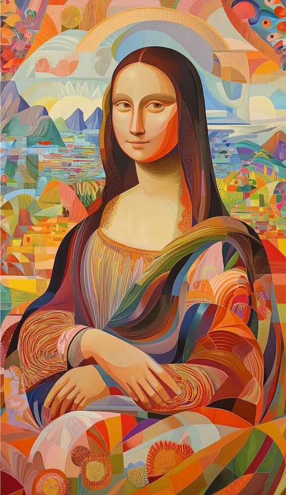 Алмазная Мозаика "Мона Лиза" 40х50 См Алмазная Вышивка / Картина Стразами Подарков / Украшения