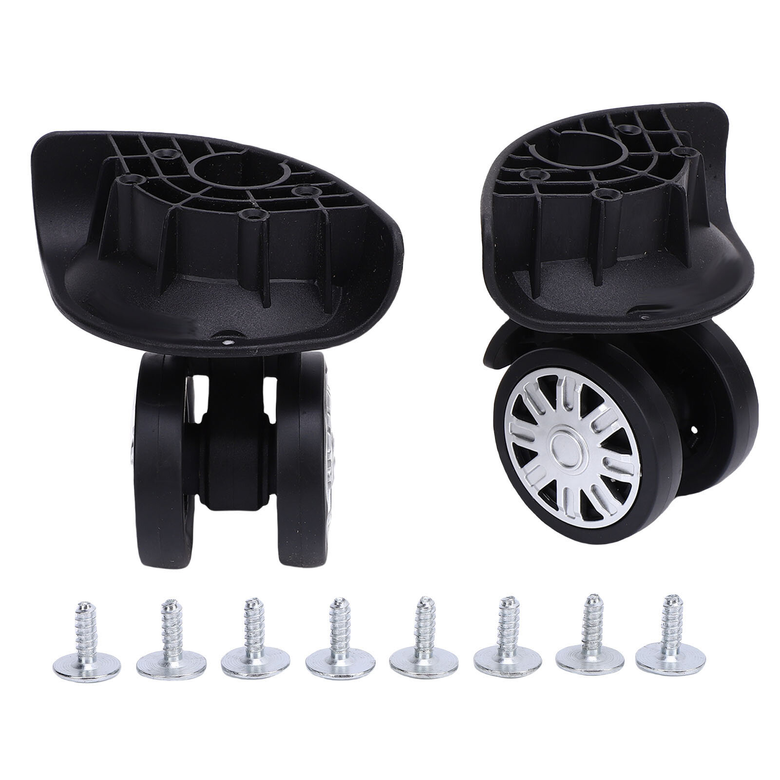 Комплект из 1 пары бесшумных и износостойких колесиков для чемоданов из ABS-пластика, универсальная замена колесиков для багажа.