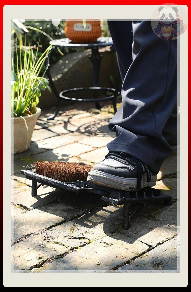 Чугунный коврик для обуви с ретро-узором, скребок для грязи, напольный коврик для прихожей, дворовый декор для дома и дачи