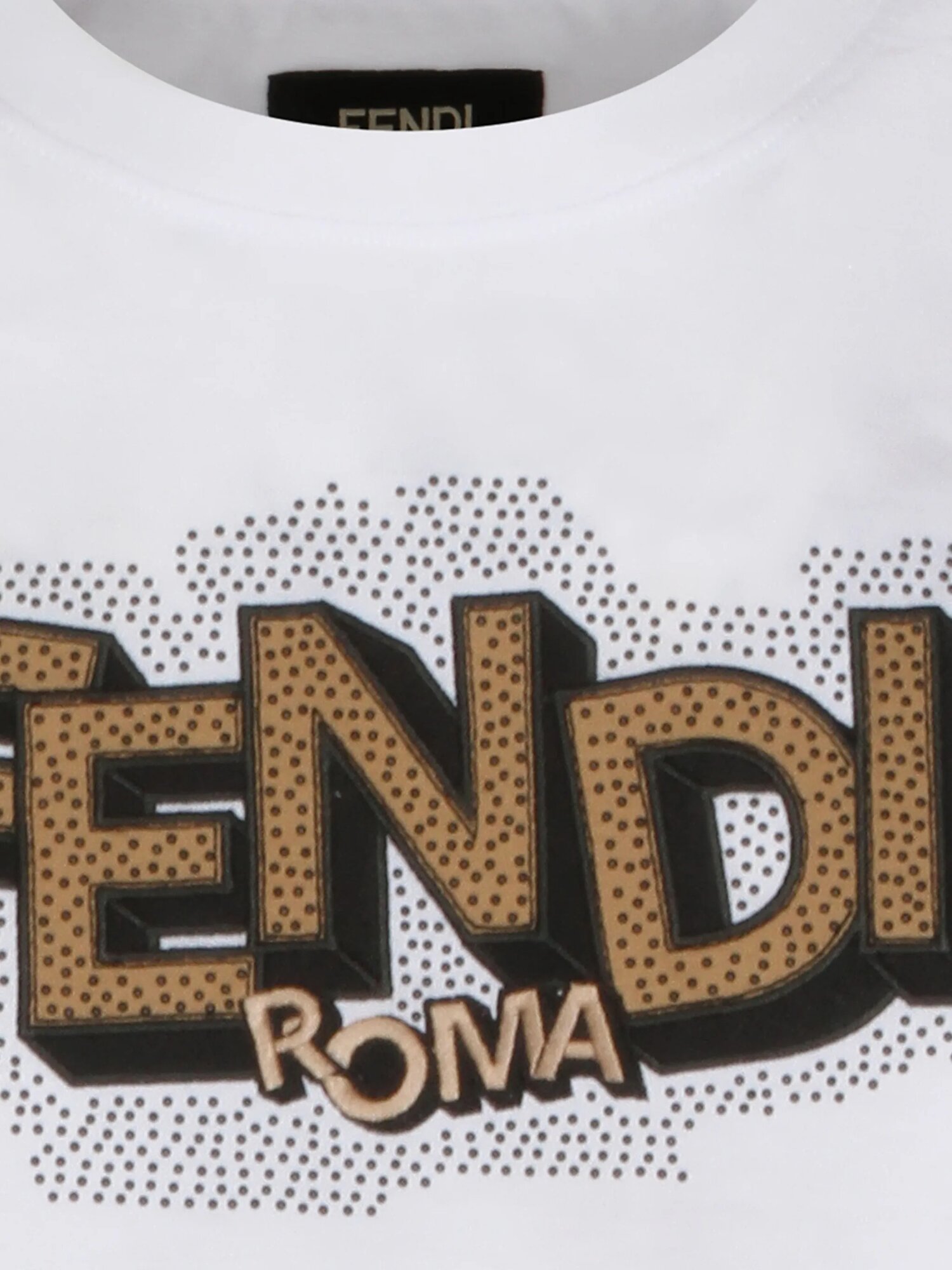 Футболка FENDI, размер L, белый — фото 1