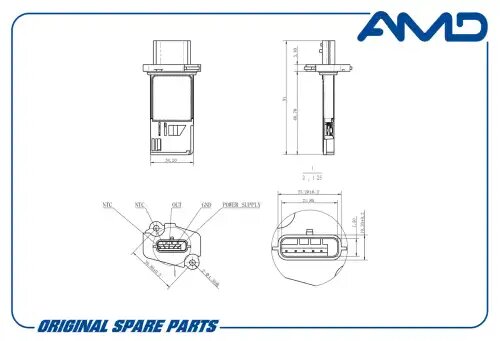 Датчик давления воздуха 11180-1130010-00 LADA Granta 2011>