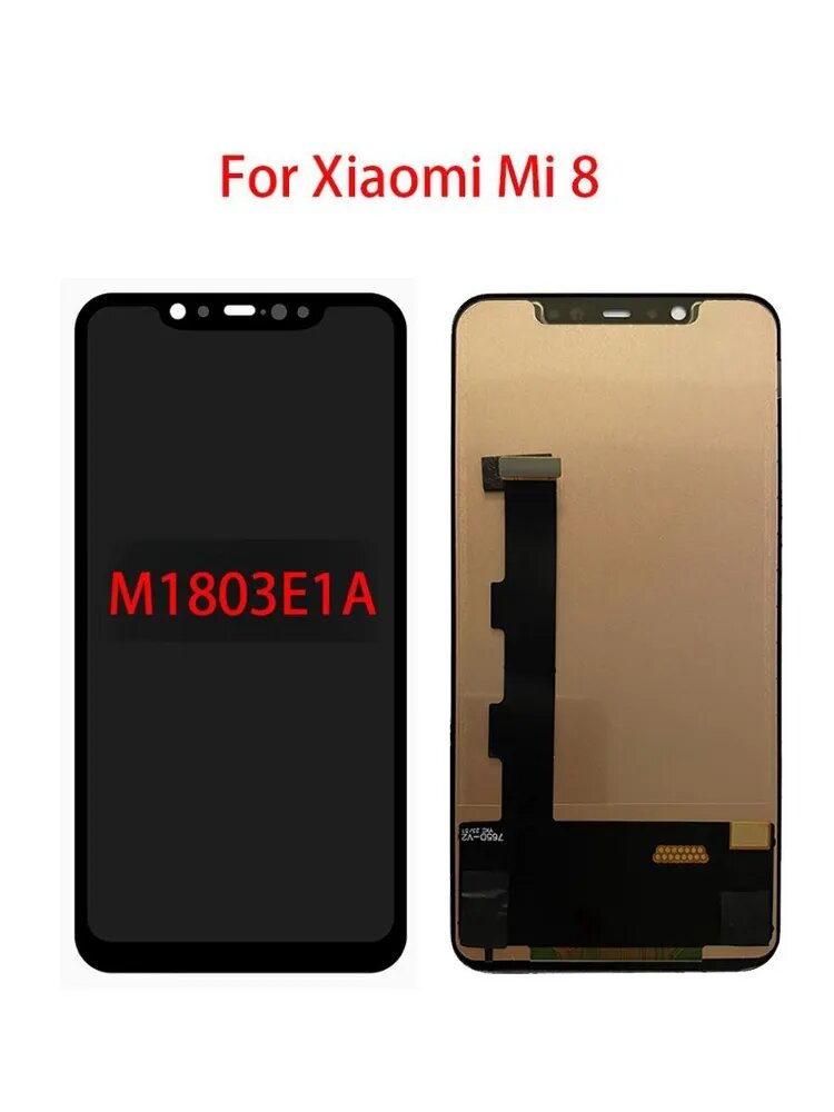 Дисплей на Xiaomi Mi 8 в сборе с тачскрином Черны