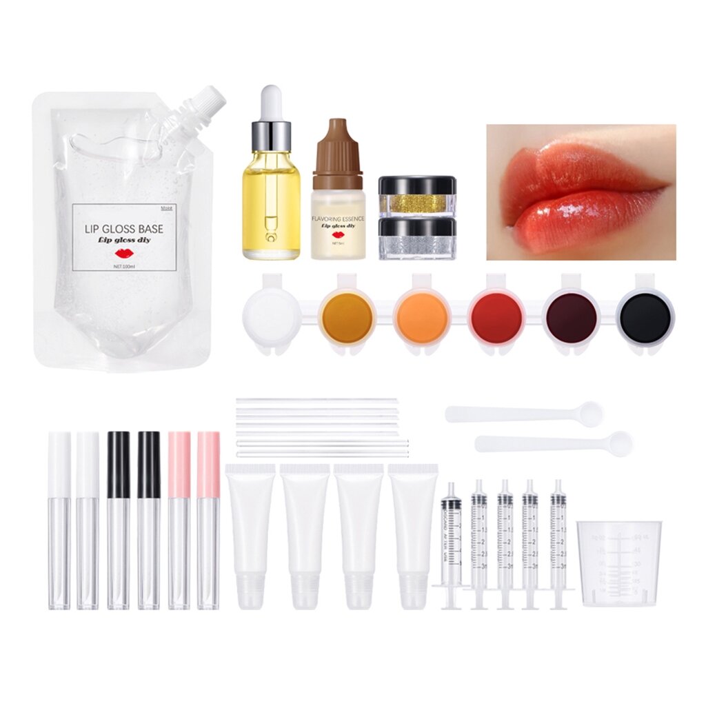 Набор Для Изготовления Блеска Для Губ DIY Ручной Работы, Подарочные Наборы для Веселого Макияжа для Женщин И Девочек