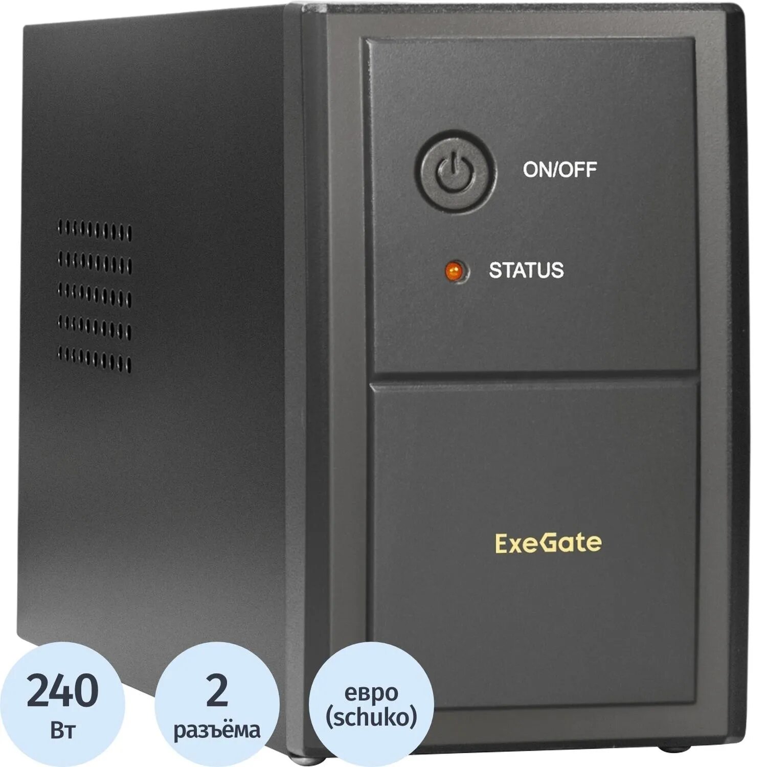 ИБП ExeGate Power Back BNB-400, лин. инт,400VA/240W, LED(EP244541RUS)