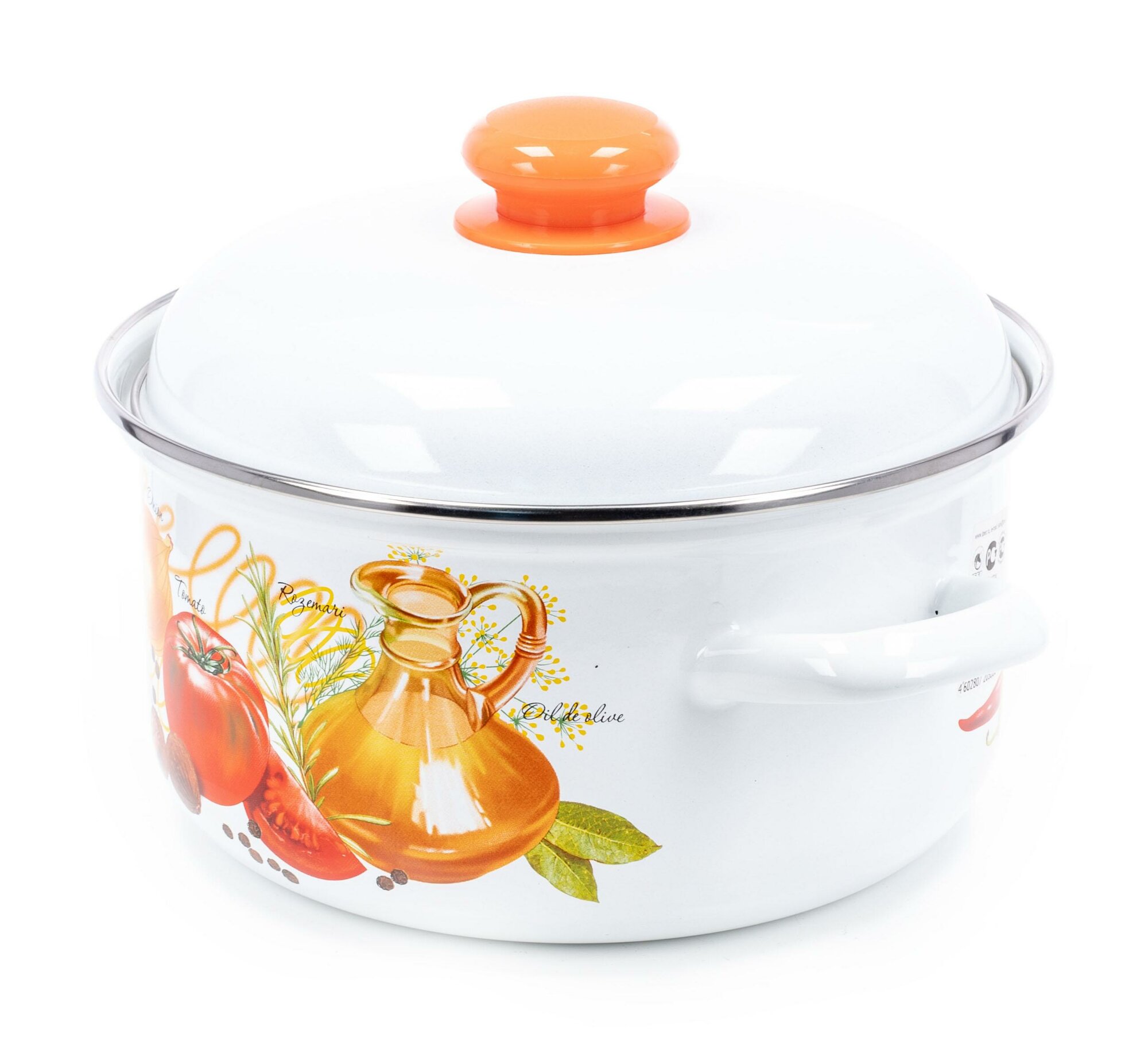 Кастрюля эмаль 3.0Л итальянская кухня низкая лысьва