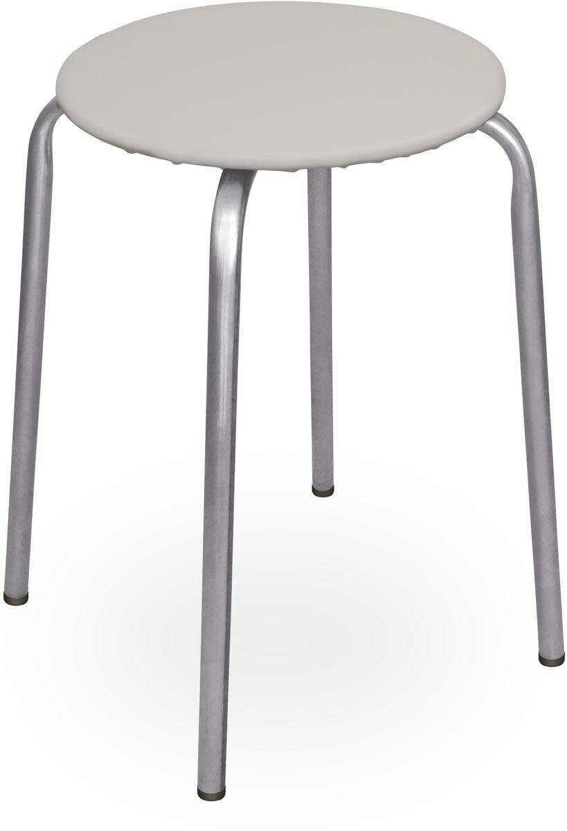 Табурет МЕТ каркас на 4-Х опорах (круг СИД) ТБ1/СР серый НИКА