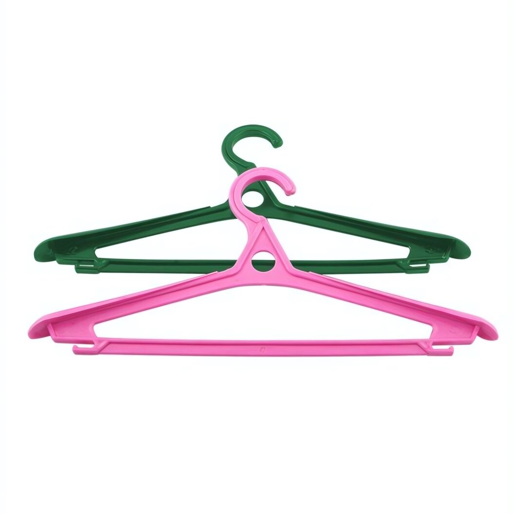 Вешалка-плечики для одежды, 1шт, усиленные, размер 52-54, разноцветный принт, пластик