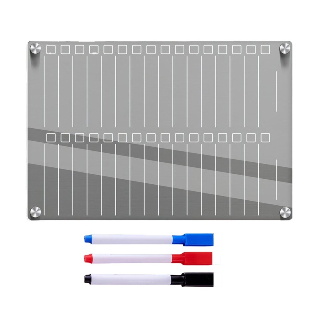 Набор прозрачных сухостираемых магнитных досок для планирования на холодильнике