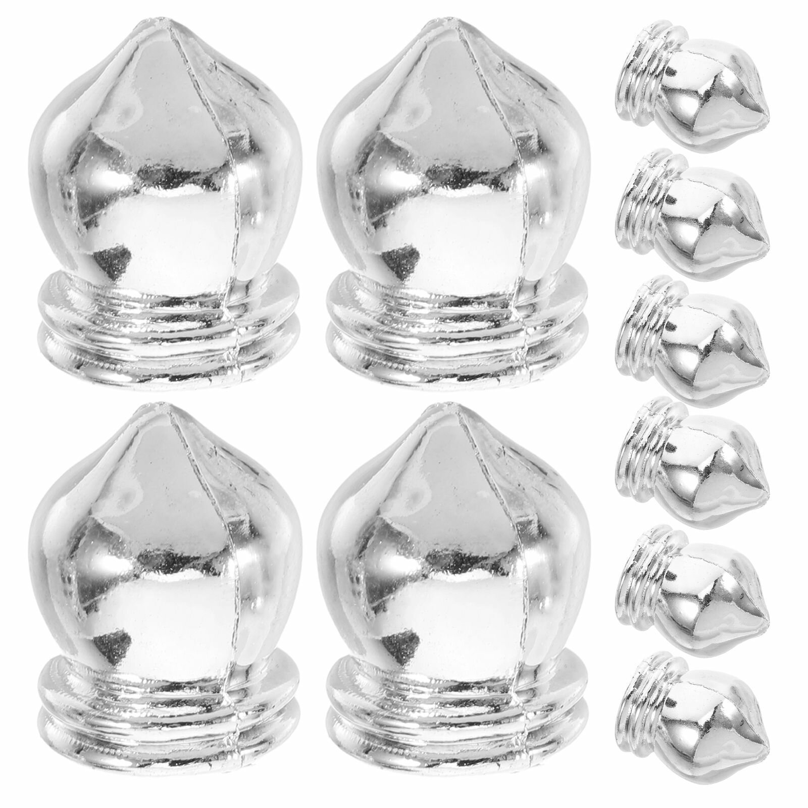 Набор из 20 серебристых пластиковых декоративных наконечников для флагов из пп для дома