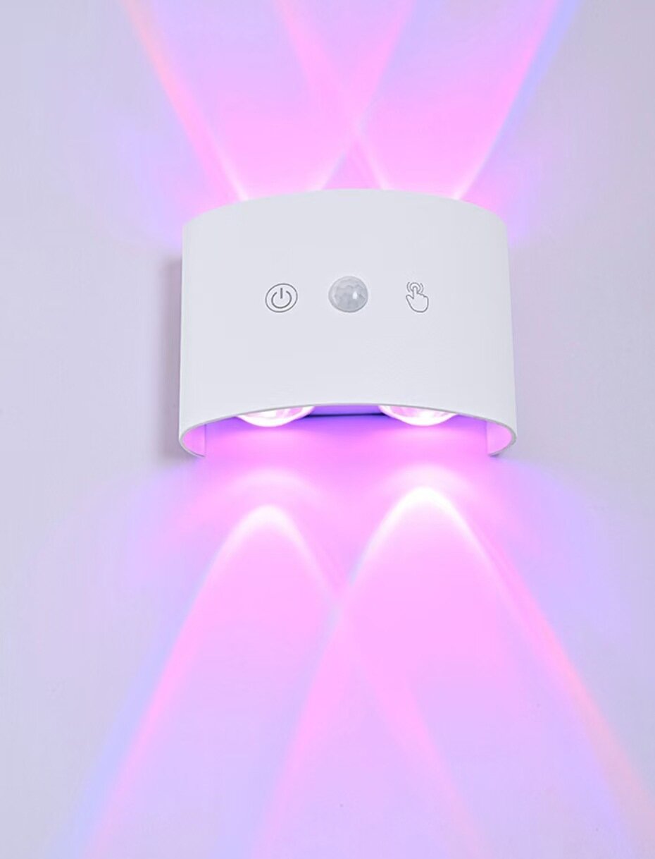 Индукционная настенная лампа с зарядкой через границу, магнитная лампа, беспроводная настенная лампа, без проводов, без сверления, ночник для спальни, индукционная лампа