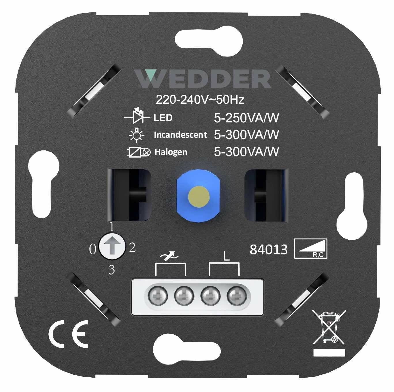 Диммер для LED 5-250 Вт WEDDER с возможностью управления с 2-х мест